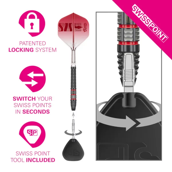 Target Nathan Aspinall Asp 95K 95% Tungsten SP Steel Tip Darts 26g ...